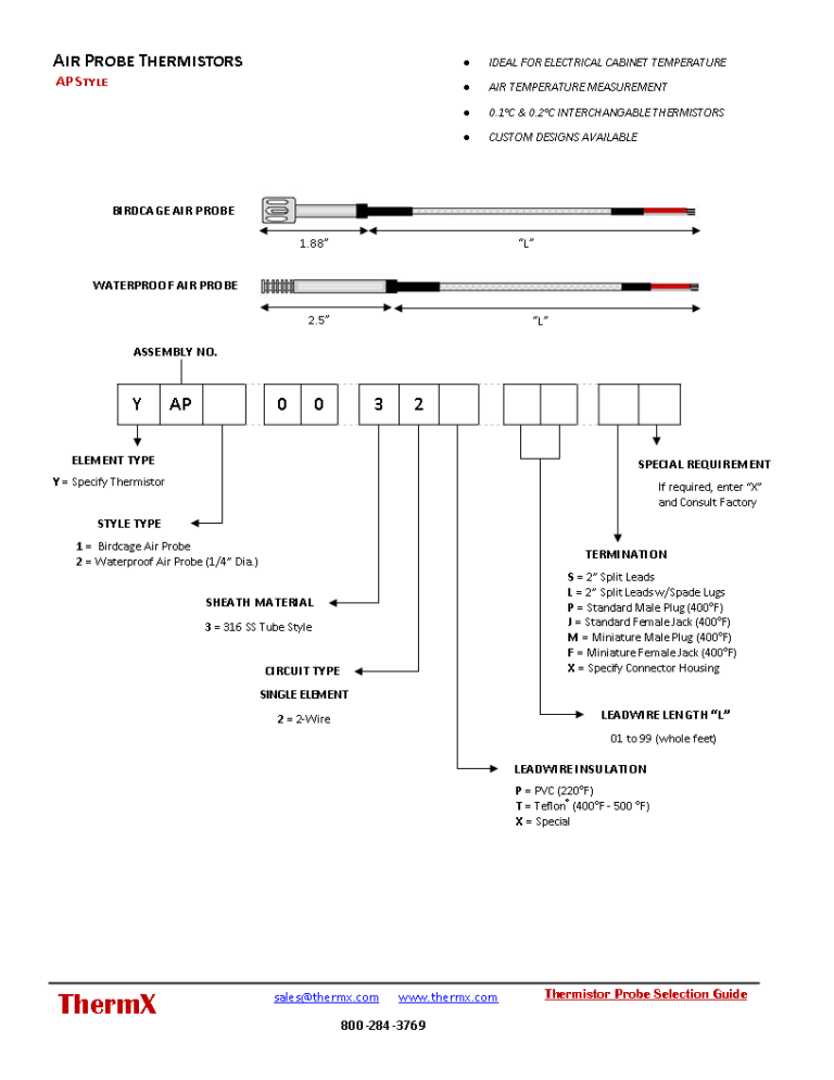 Air Probe Thermistor - ThermX Southwest