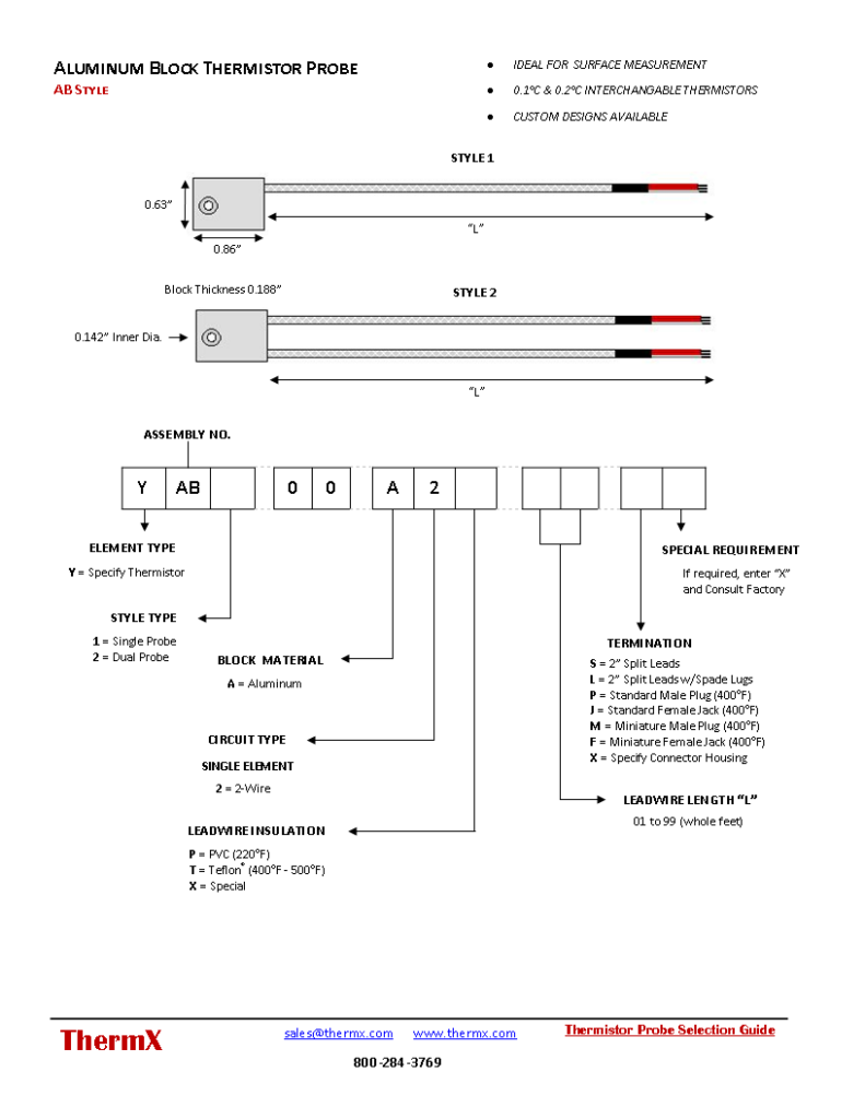Aluminum Block Thermistor Probe - ThermX Southwest