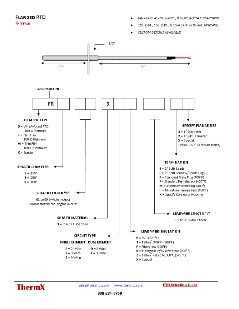 Flanged RTD - ThermX Southwest